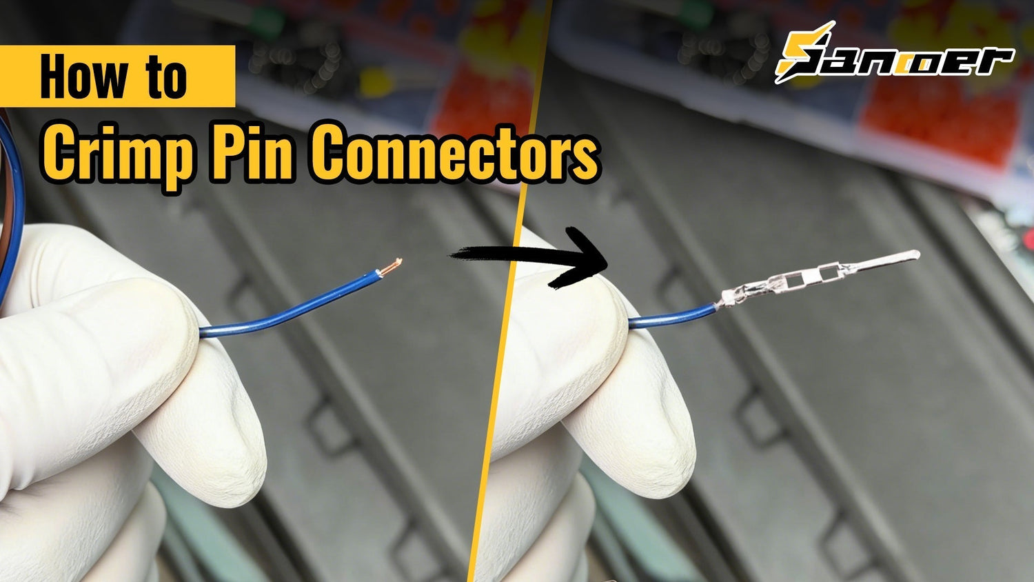 How To Crimp and Use Pin Connectors / Replacing Old Wire Pins | Sanooe