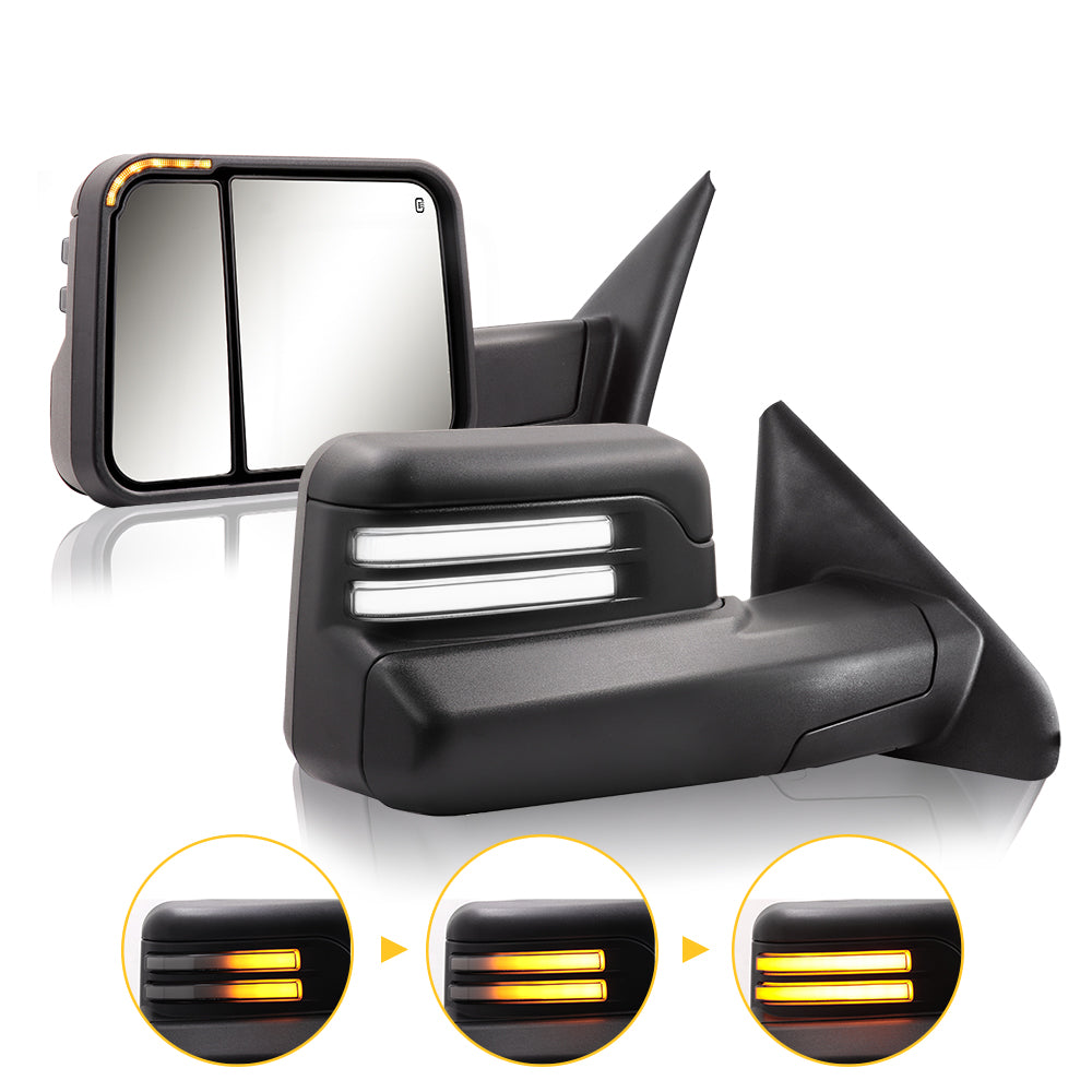 Towing Mirrors for 2009-2018 Ram 1500 2010-2018 Ram 2500 3500 Multifun