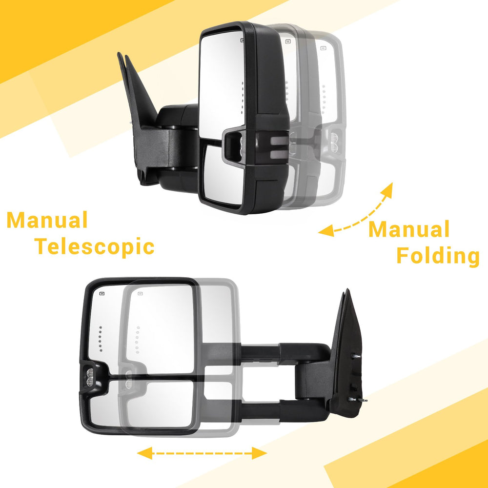Chevy Silverado GMC Sierra Towing Mirror for 2003-2007 Classic Custom ...