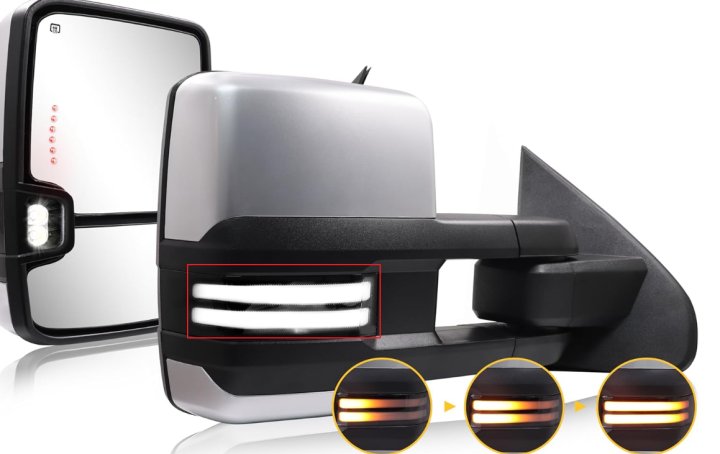Switchback light on the chevy mirrors