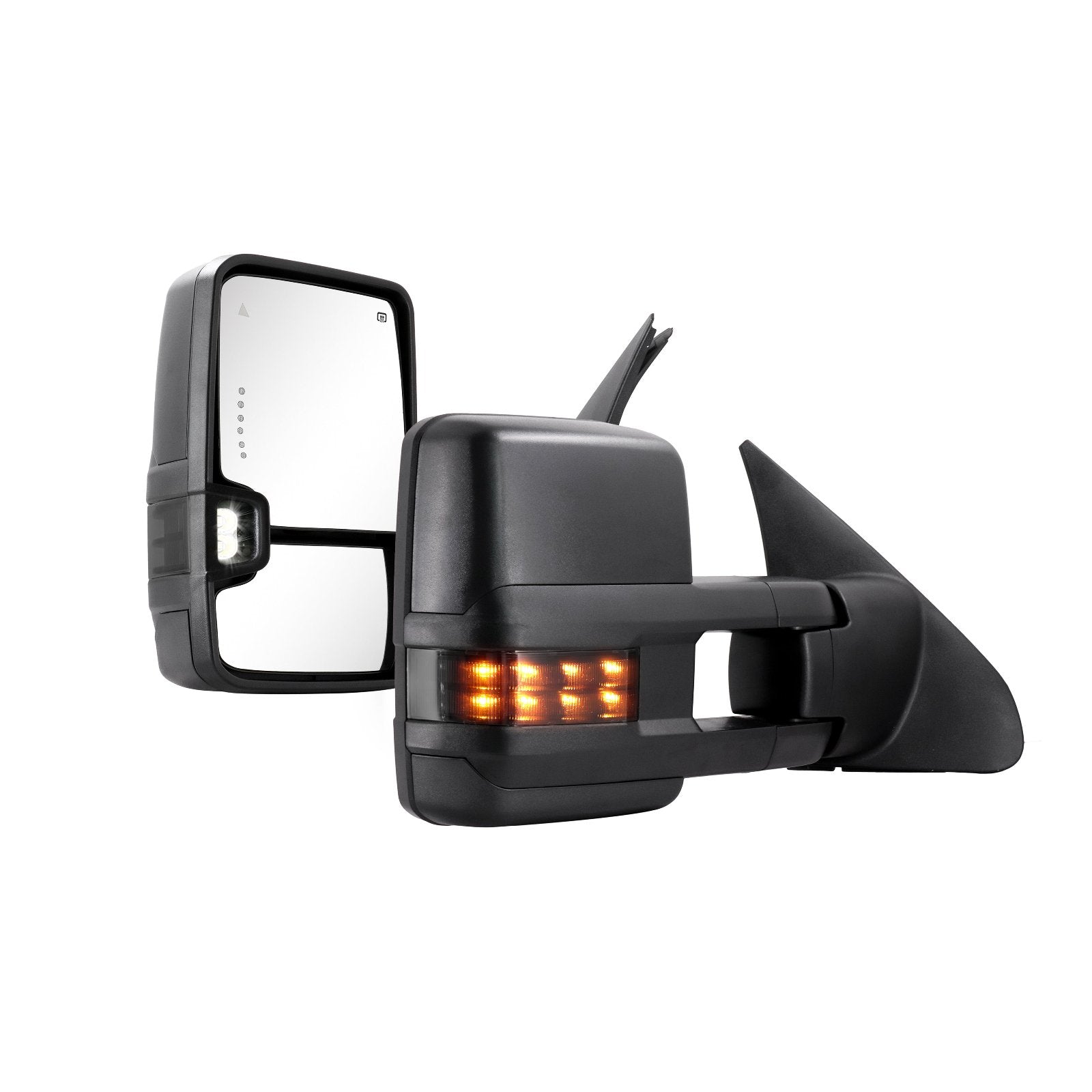 Towing Mirrors for 2007-2021 Toyota Tundra, Multifunction Pair Set Smo